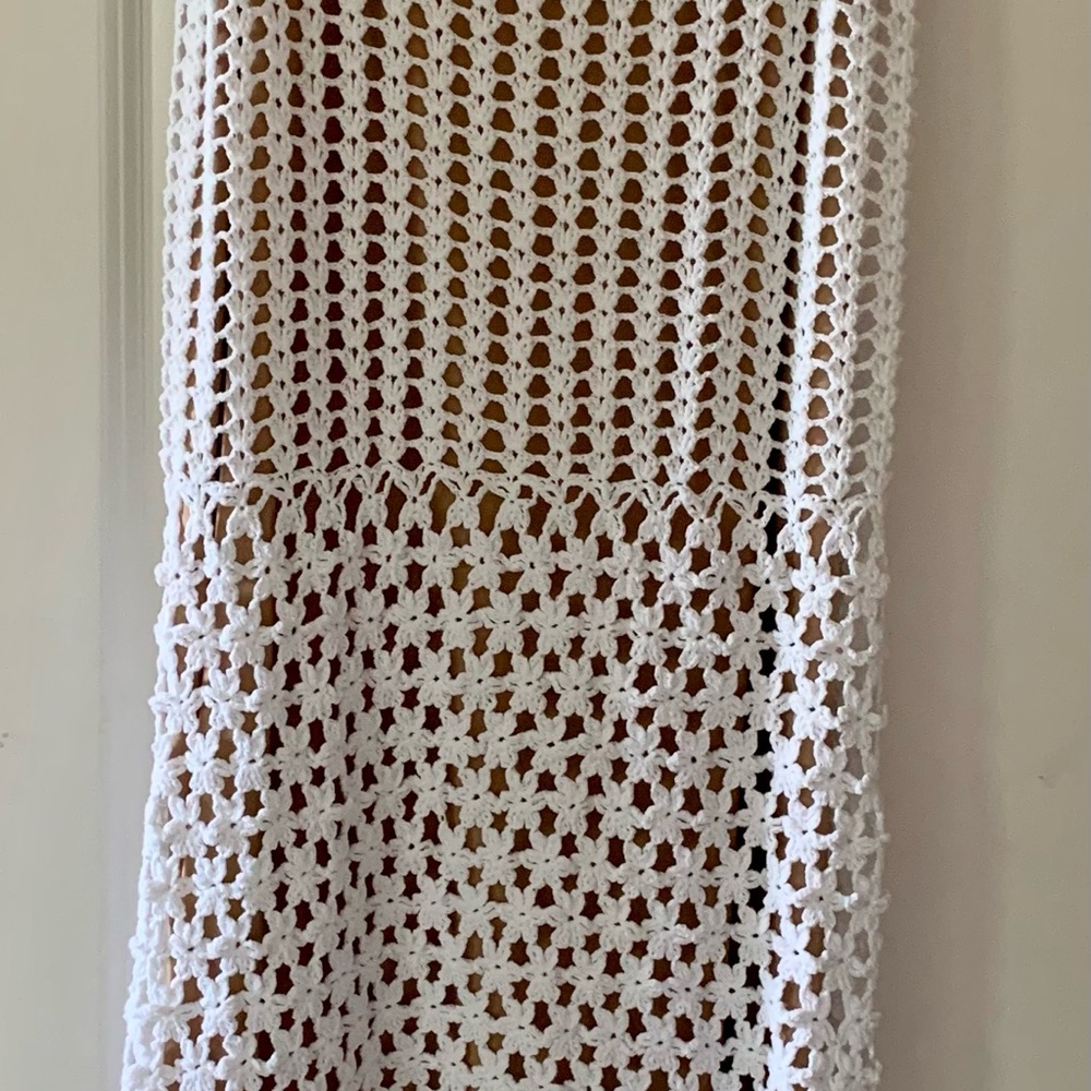 Michael Kors Open Crochet Midi Dress. Size Small. Tan… - Gem